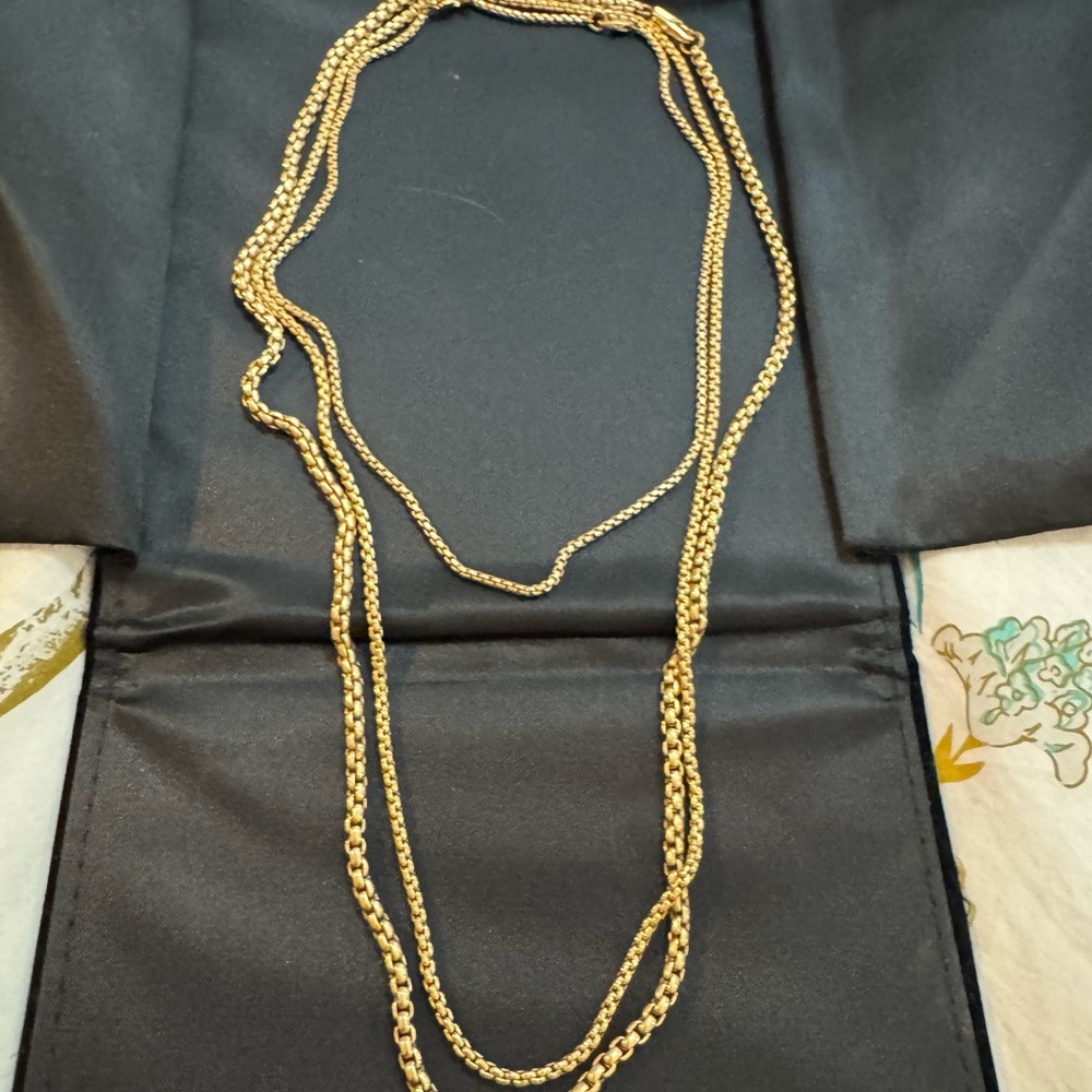 Gold Plated Box Chains - 3 Sizes - Gem